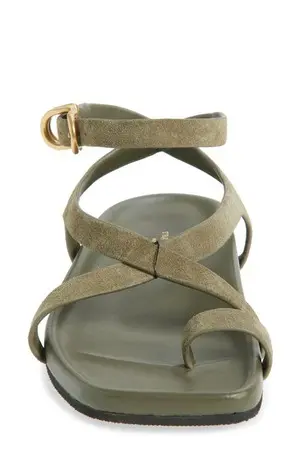 Rag & Bone Rue Ankle Strap Sandal - Olive Suede