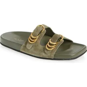 Rag & Bone Rue Slide Sandal - Olive Suede