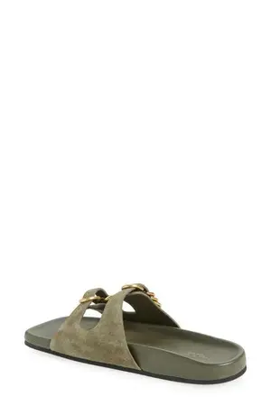 Rag & Bone Rue Slide Sandal - Olive Suede