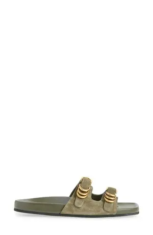 Rag & Bone Rue Slide Sandal - Olive Suede