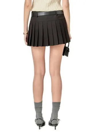 English Factory Belted Pleated Skort