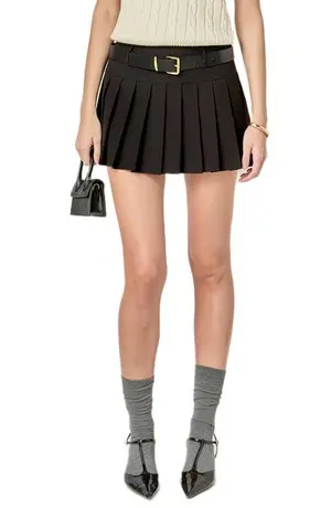 English Factory Belted Pleated Skort