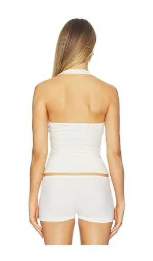 GEEL Isabelle Halter Top - White