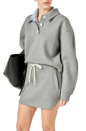English Factory Scuba Drawstring Miniskirt