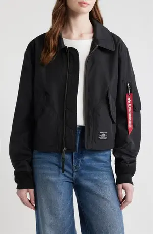 Alpha Industries Cwu 36/p Relaxed Flight Jacket - Black