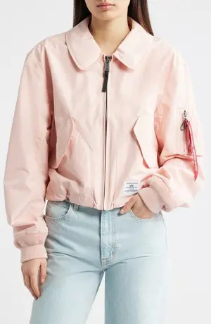 Alpha Industries Cwu 36/p Relaxed Flight Jacket - Blush Pink