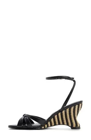 Aldo Ermanna Ankle Strap Wedge Sandal - Black