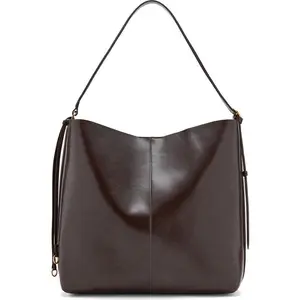 Mango Faux Leather Shoulder Bag - Chocolate