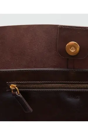 Mango Faux Leather Shoulder Bag