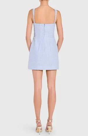 Amanda Uprichard Andreina Houndstooth Mini Dress