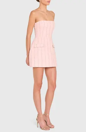 Amanda Uprichard Metallic Plaid Cocktail Romper - Mch