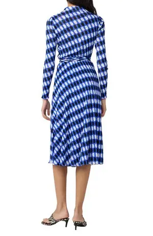 Diane Von Furstenberg Phoenix Reversible Long Sleeve Midi Shirtdress