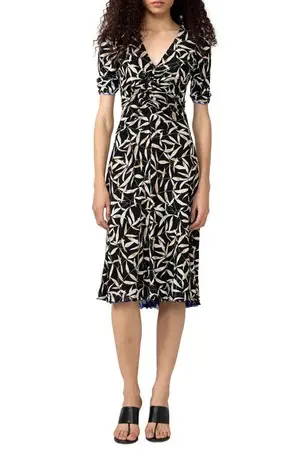 Diane Von Furstenberg Koren Reversible Dress - Bay Leaf Black