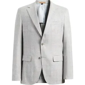 BOSS Jeff Regular Fit Grey Mélange Silk & Wool Sport Coat