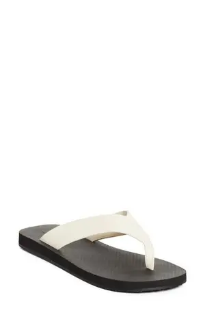 THE ROW Dune Classic Ginza Flip Flop - Ivory/black