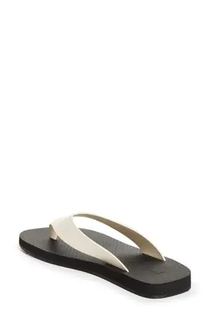 THE ROW Dune Classic Ginza Flip Flop - Ivory/black