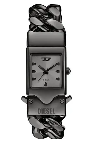 DIESEL® Closer Curb Chain Bracelet Watch - Gunmetal