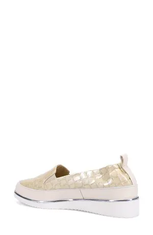 Ron White Nellaya Avara Croc Embossed Slip-on Sneakers