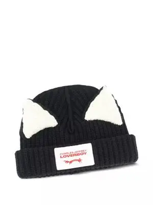 CHARLES JEFFREY Chunky Ears Beanie Hat - Black