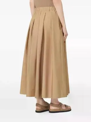 Max Mara Pleated Drawstring Skirt - Neutrals
