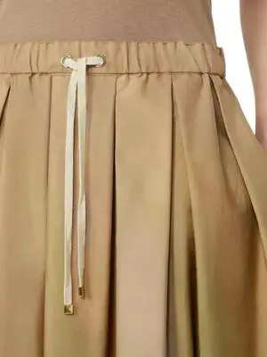 Max Mara Pleated Drawstring Skirt - Neutrals