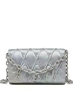 DIESEL® Quilted Chain-strap Mini Bag - Silver