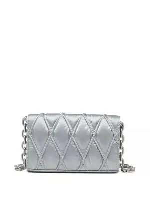 DIESEL® Quilted Chain-strap Mini Bag - Silver