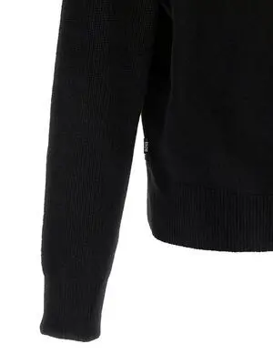 BOSS Raglan Sleeve Crew Neck Sweater - Black