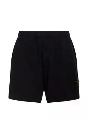 Stone Island Badge Shorts - Black