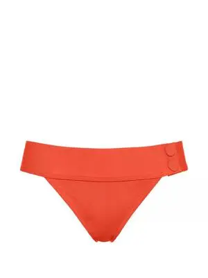 ERES Button Detail High-waisted Bikini Briefs - Orange