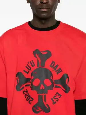 LỰU ĐẠN Skull-print T-shirt