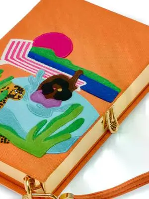 OLYMPIA LE-TAN Appliqué Clutch - Orange