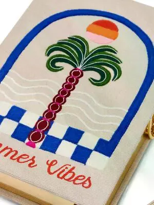 OLYMPIA LE-TAN Tree-embroidered Clutch - Neutrals
