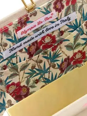 OLYMPIA LE-TAN Tree-embroidered Clutch - Neutrals