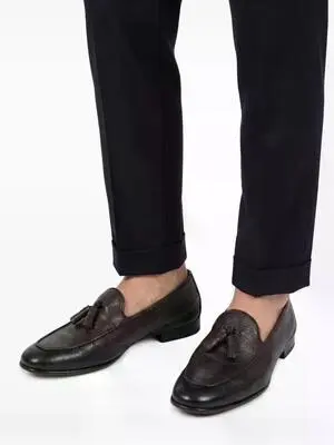 DOUCAL'S Tassel Leather Loafers - Brown