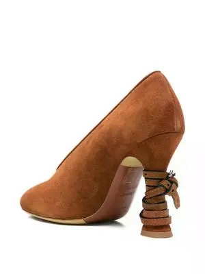 Moschino Laced Leather Pumps