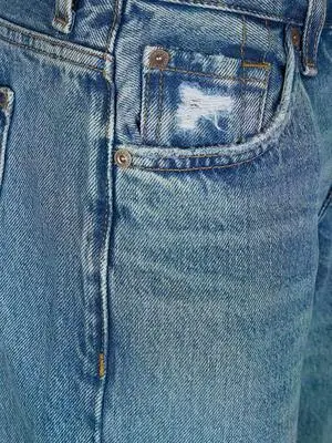 7 For All Mankind Low Straight Distressed Jeans