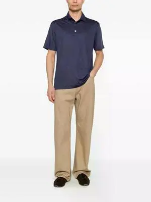 Zegna Button Polo Shirt - Blue