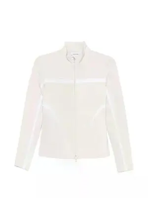 J. Lindeberg Beige Striped Zip Knitwear