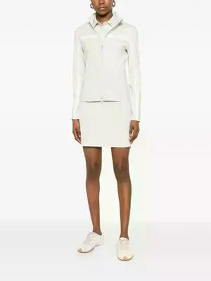 J. Lindeberg Beige Striped Zip Knitwear