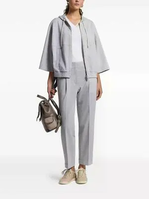Peserico Tailored Fleece Trousers With Turn-up Hem
