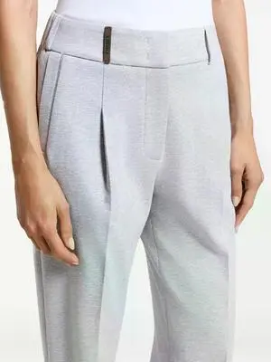 Peserico Tailored Fleece Trousers With Turn-up Hem