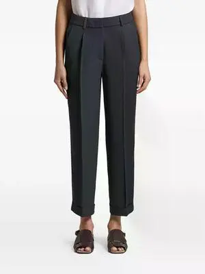 Peserico Pleated Cuffed Trousers - Blue
