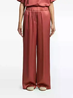 Peserico Wide-leg Trousers With Elasticated Waist - Red