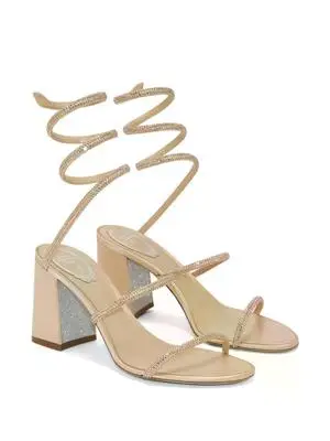 Rene Caovilla Cleo Crystal-embellished Spiral-strap Sandals