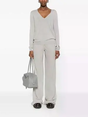 Rick Owens Ribbed Palazzo Pants - Grey