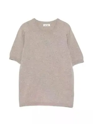 Soft Goat Round Neck Short Sleeve Sweater