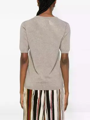 Soft Goat Round Neck Short Sleeve Sweater