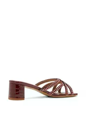 NICOLI Embellished Crisscross Sandals