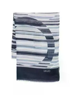 Liu Jo Striped Patterned Scarf - Brown
